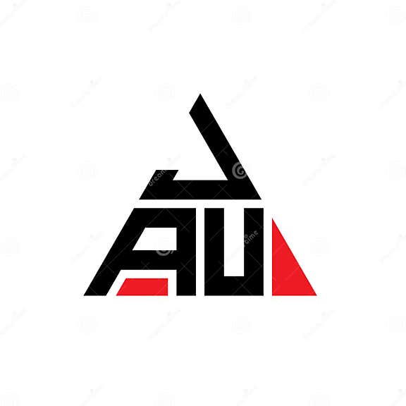 JAU Triangle Letter Logo Design with Triangle Shape. JAU Triangle Logo ...