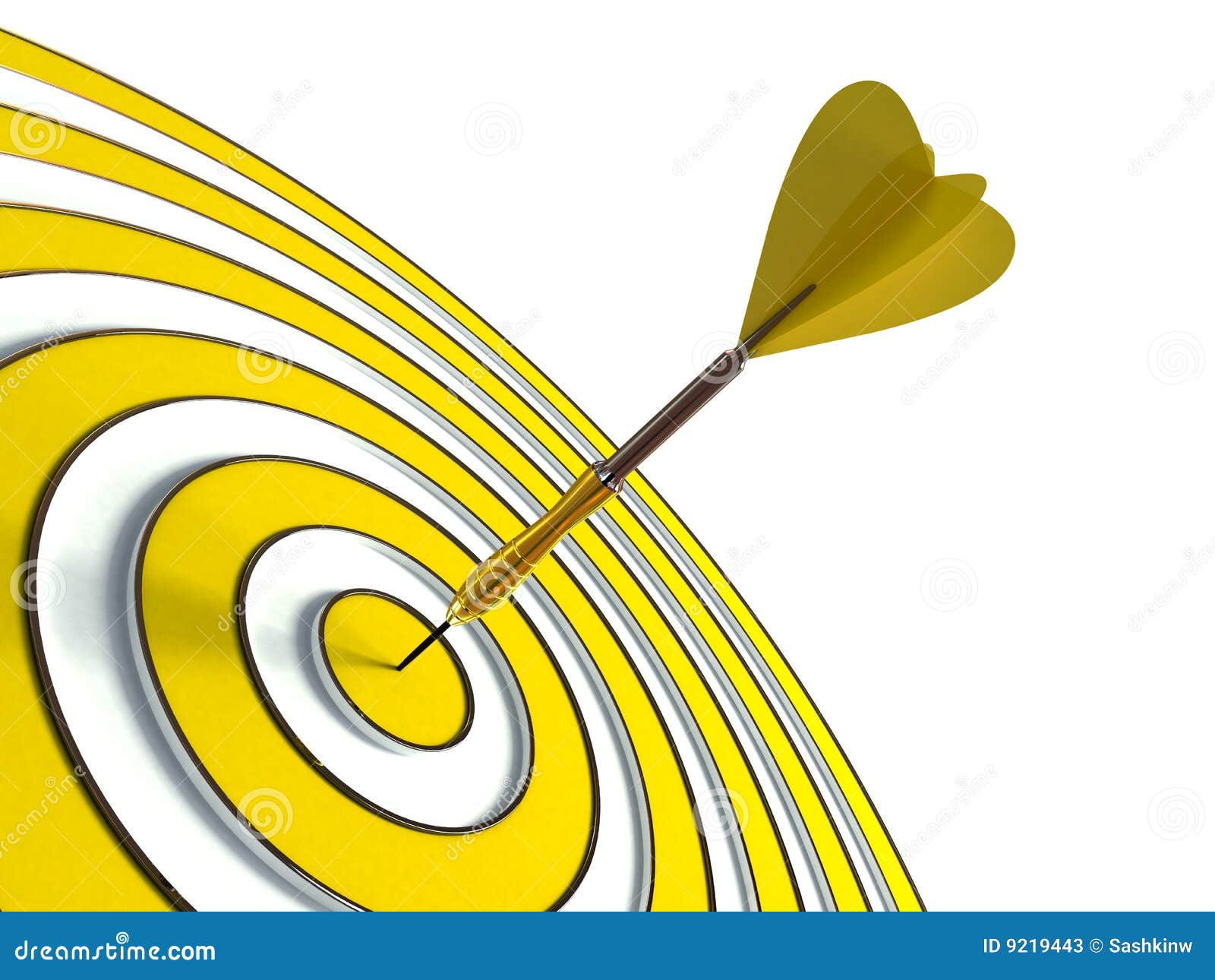 Jaune de cible illustration stock. Illustration du isolement - 9219443