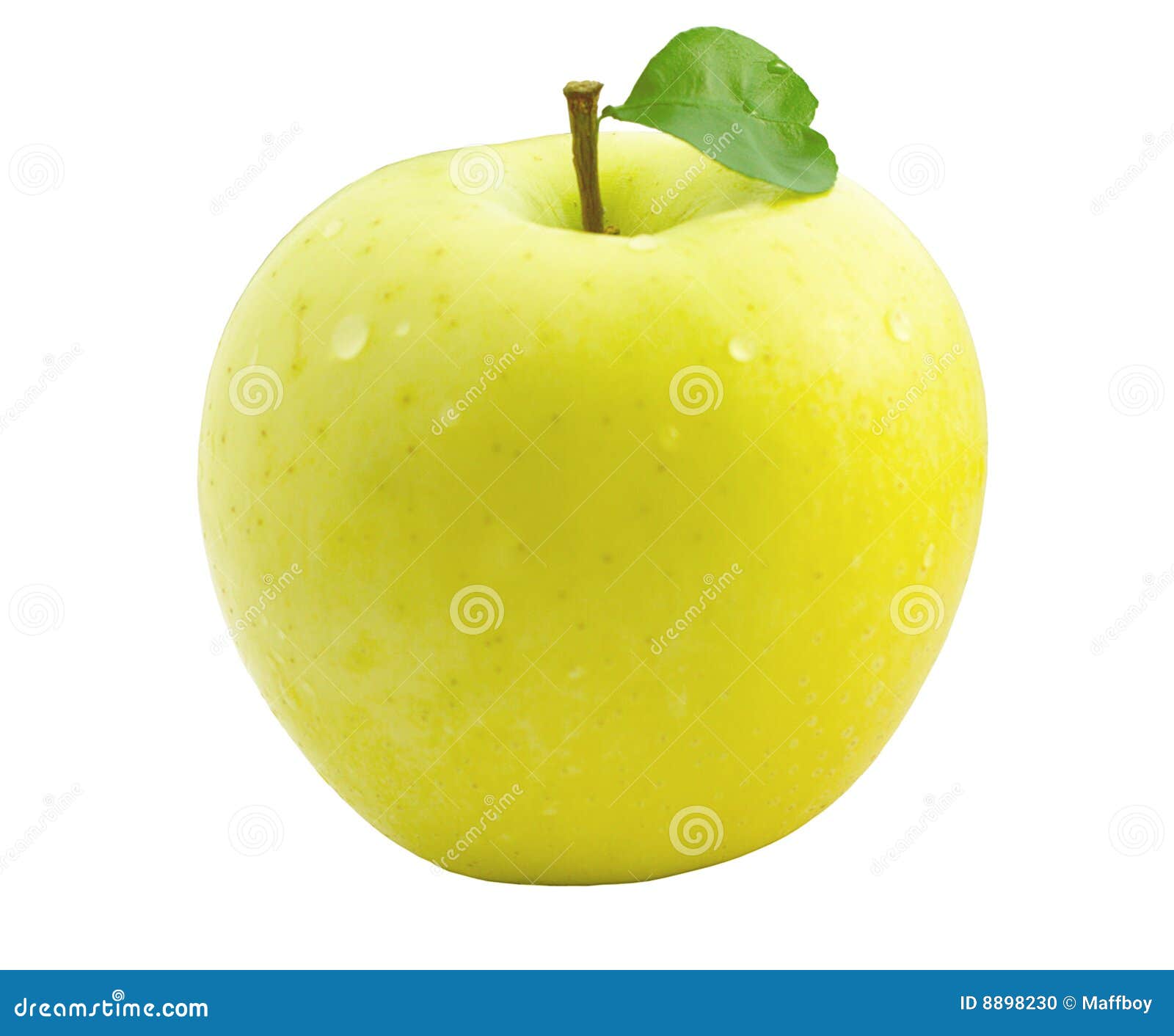 Jaune de pomme photo stock. Image du pomme, frais, isolement - 8898230