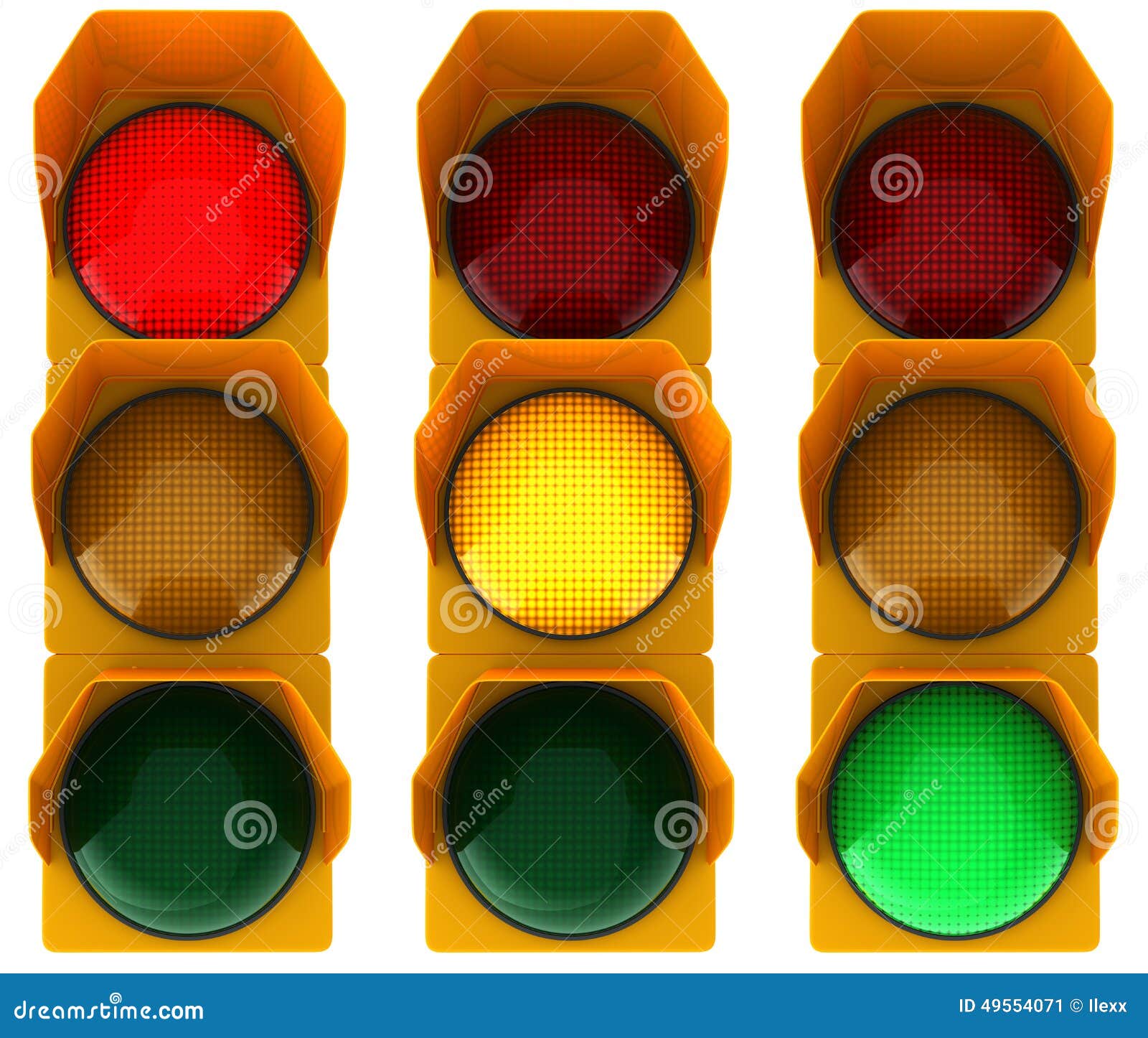 Jaune Rouge De Circulation De Feux Verts Illustration Stock ...