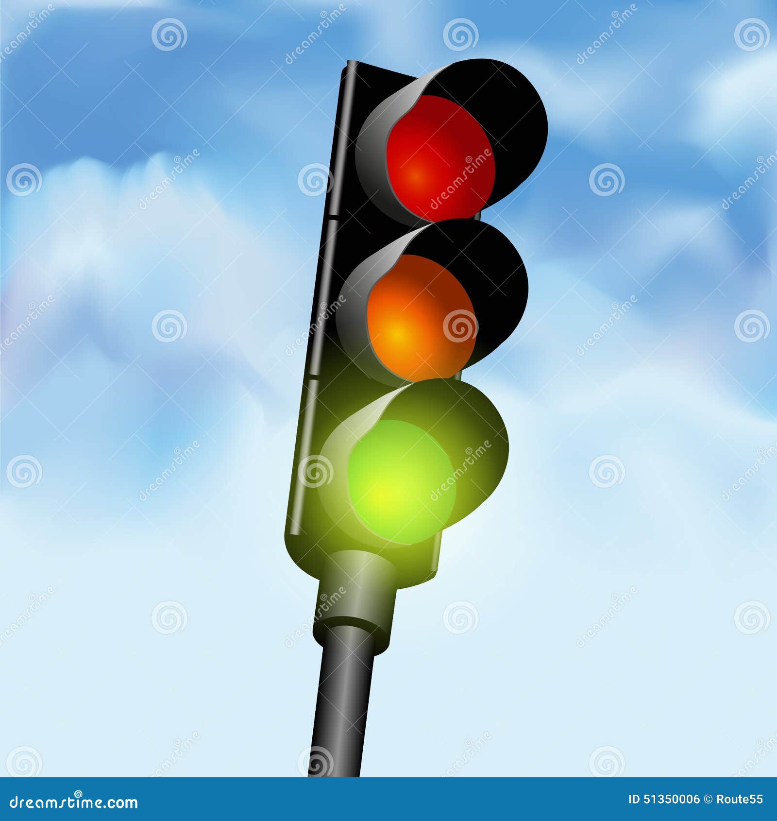 Jaune Rouge De Circulation De Feux Verts Illustration de Vecteur ...