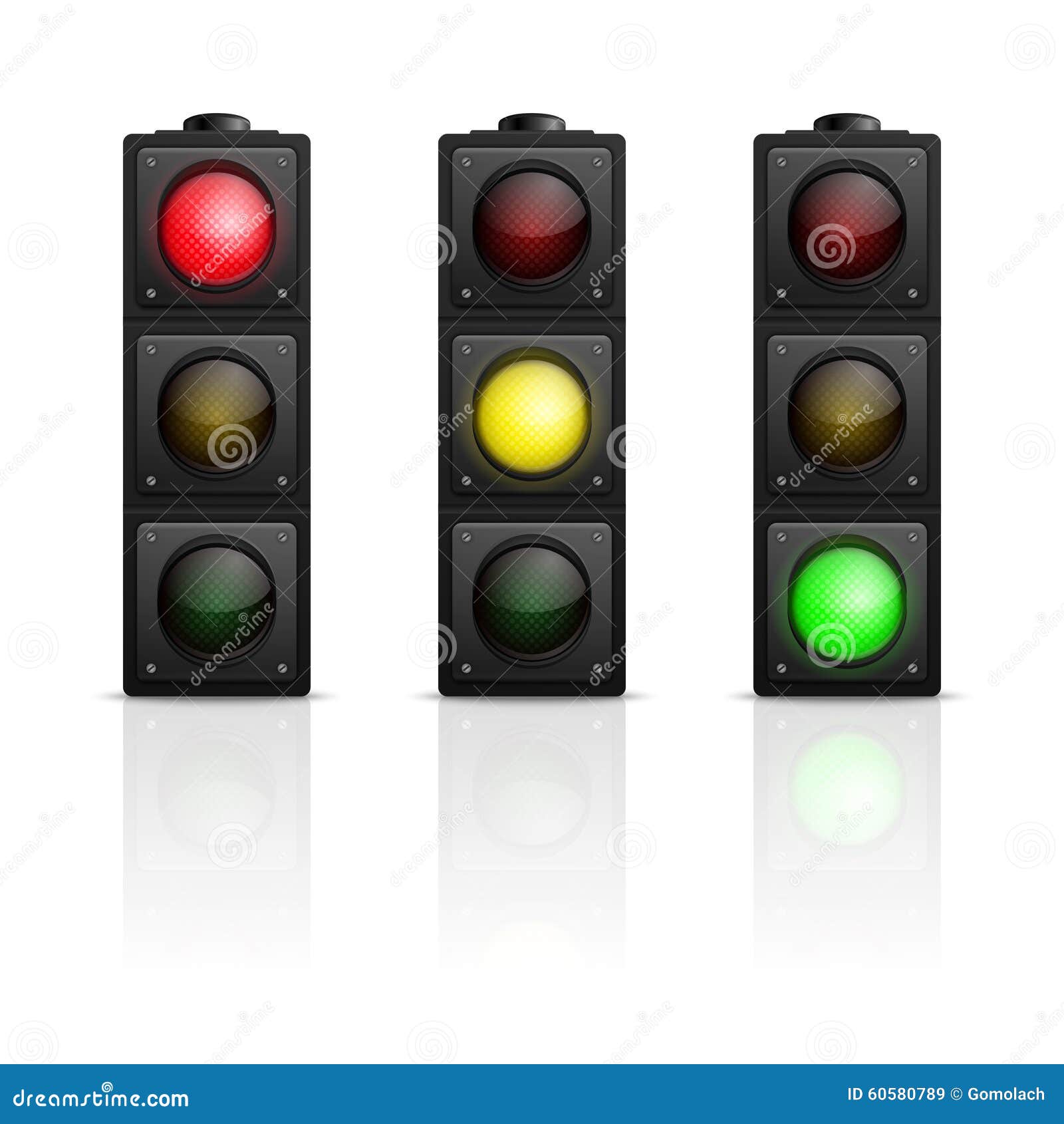 Jaune Rouge De Circulation De Feux Verts Illustration Stock ...