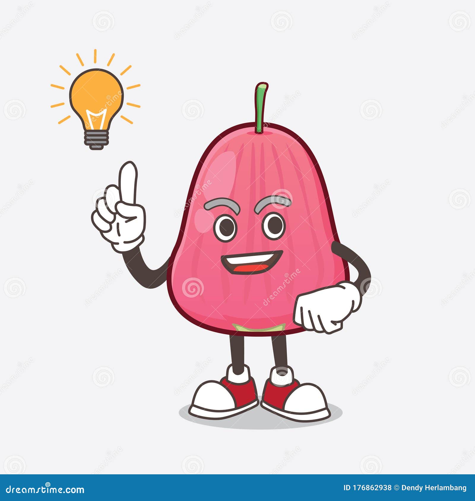 Java Apple Cartoon Mascot Character Get an Idea Stock Vector ...