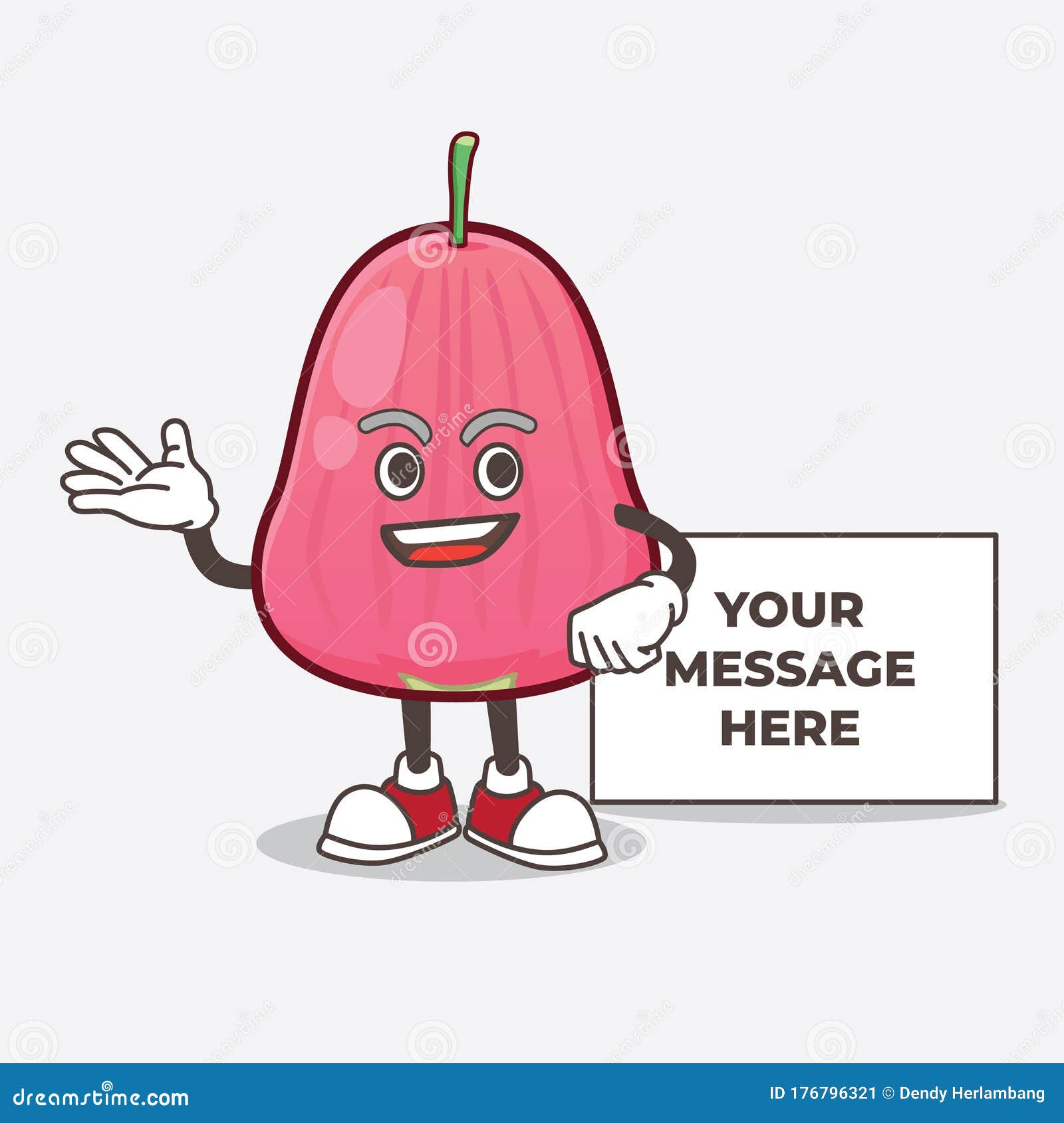 Java Apple Cartoon Mascot Character with Whiteboard Stock Vector ...