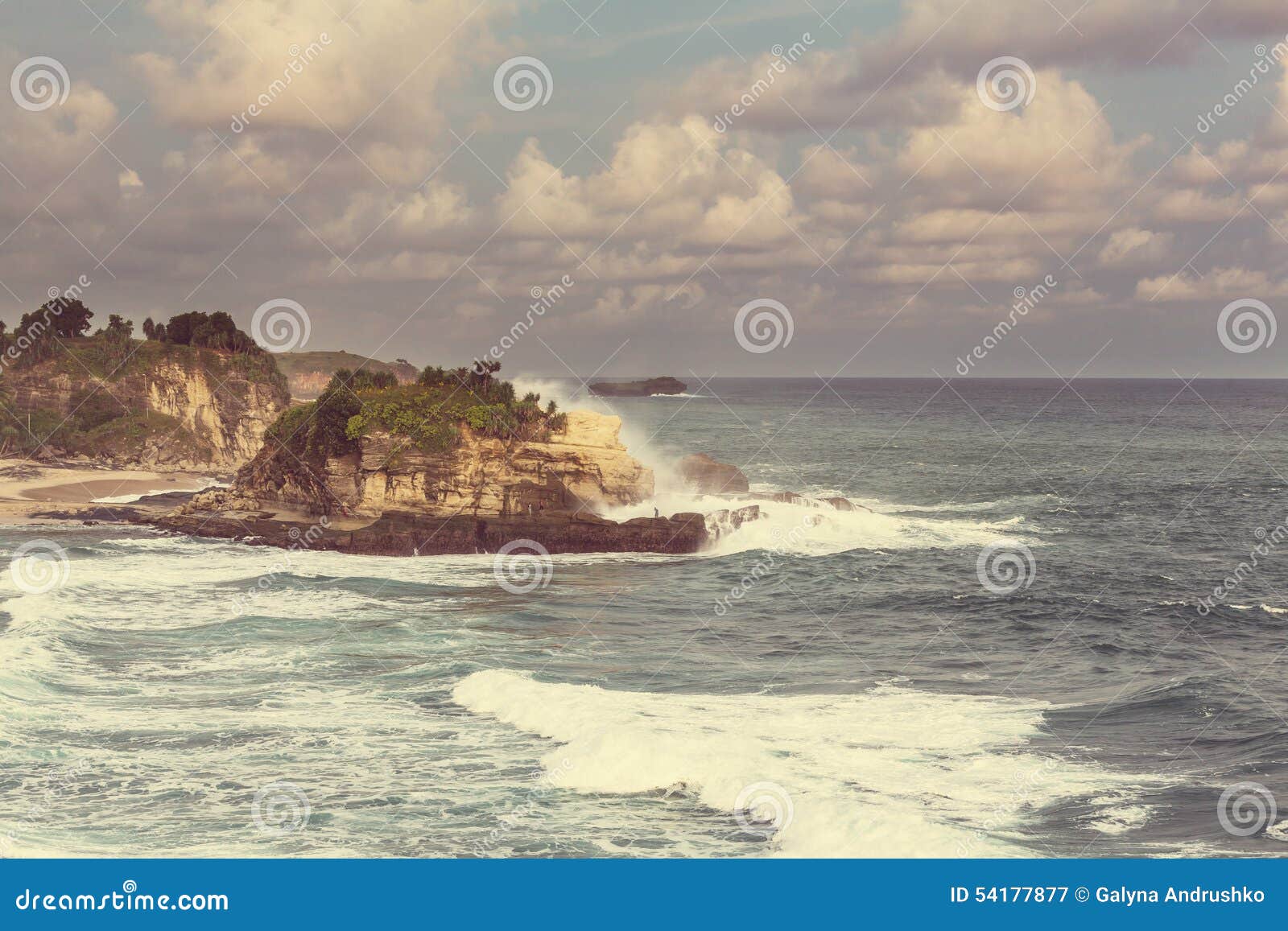 Java beach stock image. Image of cloud, blue, edge, rock - 54177877