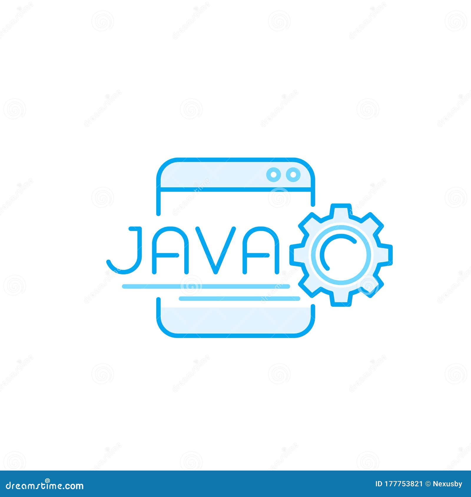 Java Coding Vector Line Icon Stock Illustration - Illustration of ...