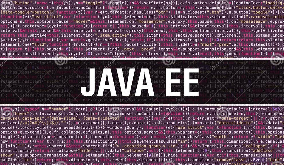 Java EE Text Written on Programming Code Abstract Technology Background ...