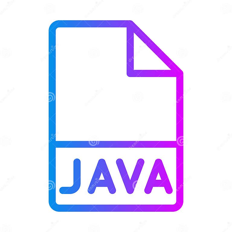Java File Type, Extension Symbol, Gradient Coding Icons for Digital ...