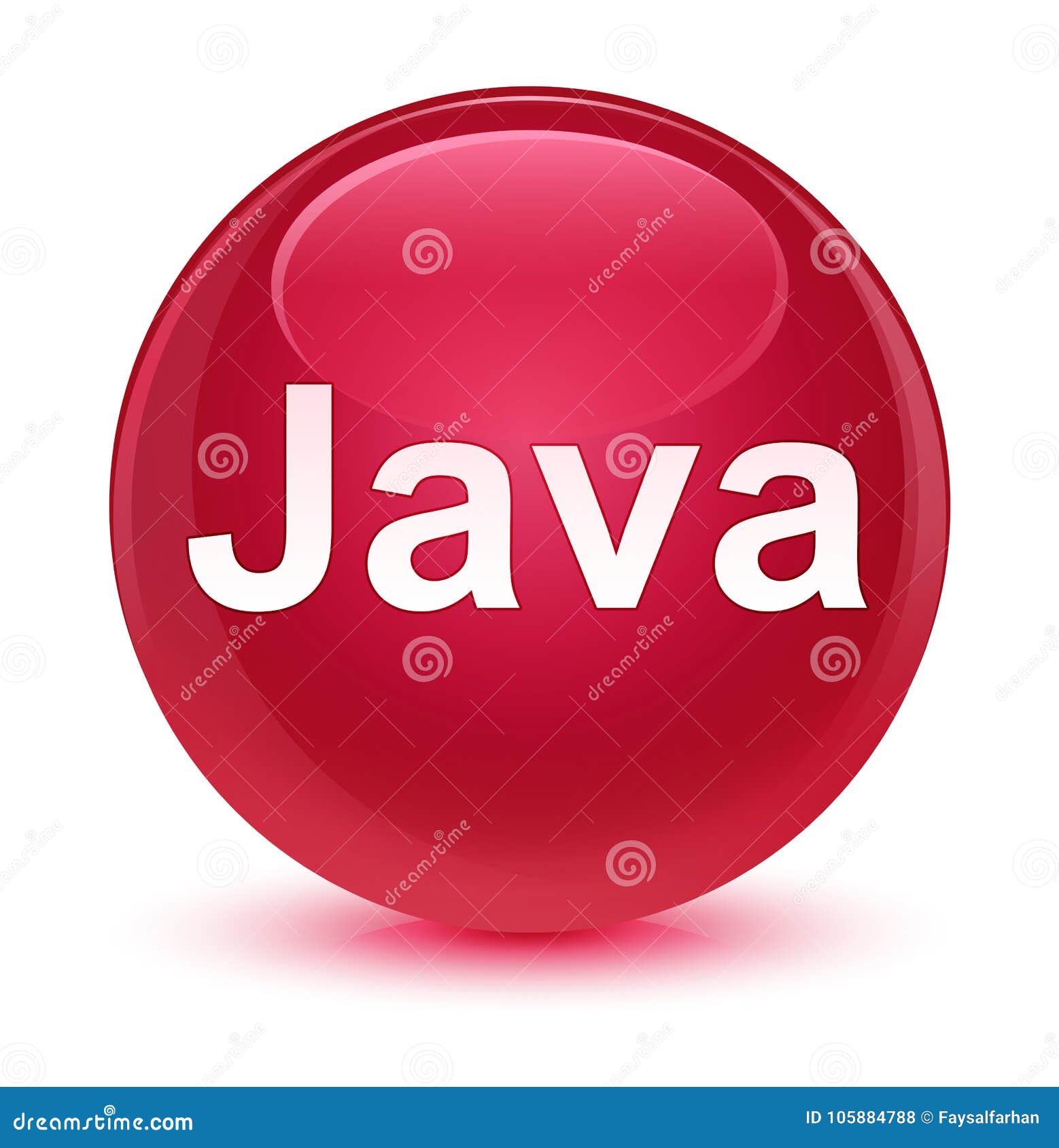 Java Glassy Pink Round Button Stock Illustration - Illustration of ...