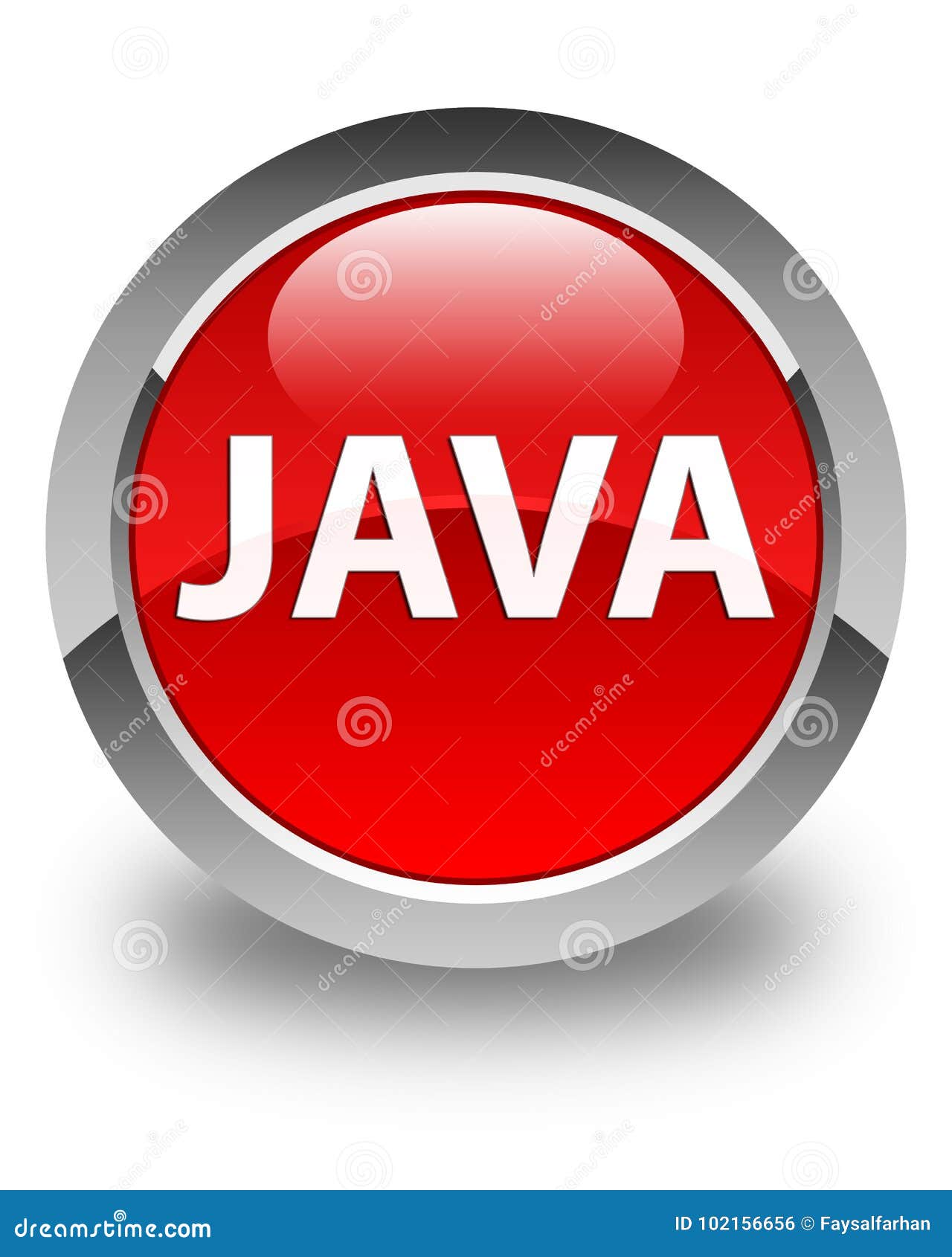 Java Glossy Red Round Button Stock Illustration - Illustration of java ...