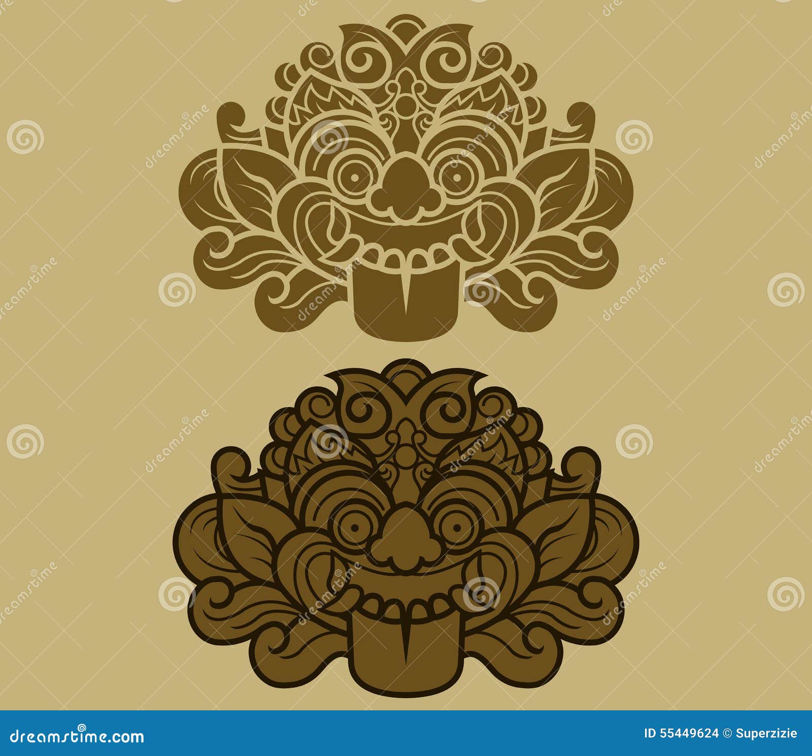 Java Kalamakara Ornament stock vector. Illustration of carving - 55449624