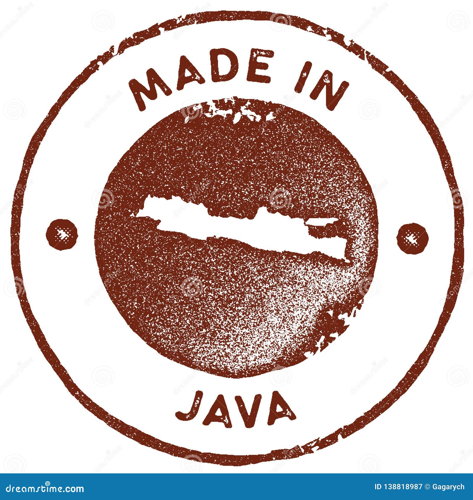 Java Map Vintage Stamp. Cartoon Vector | CartoonDealer.com #150679299