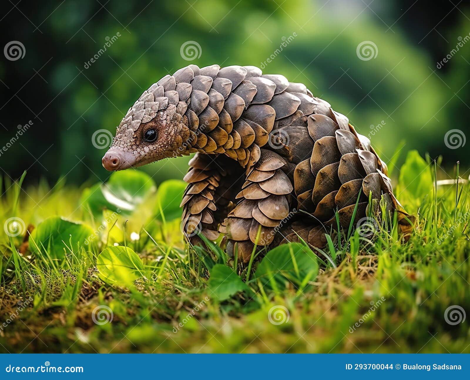 Ai Generated Illustration Wildlife Concept of Java Pangolin Manis ...