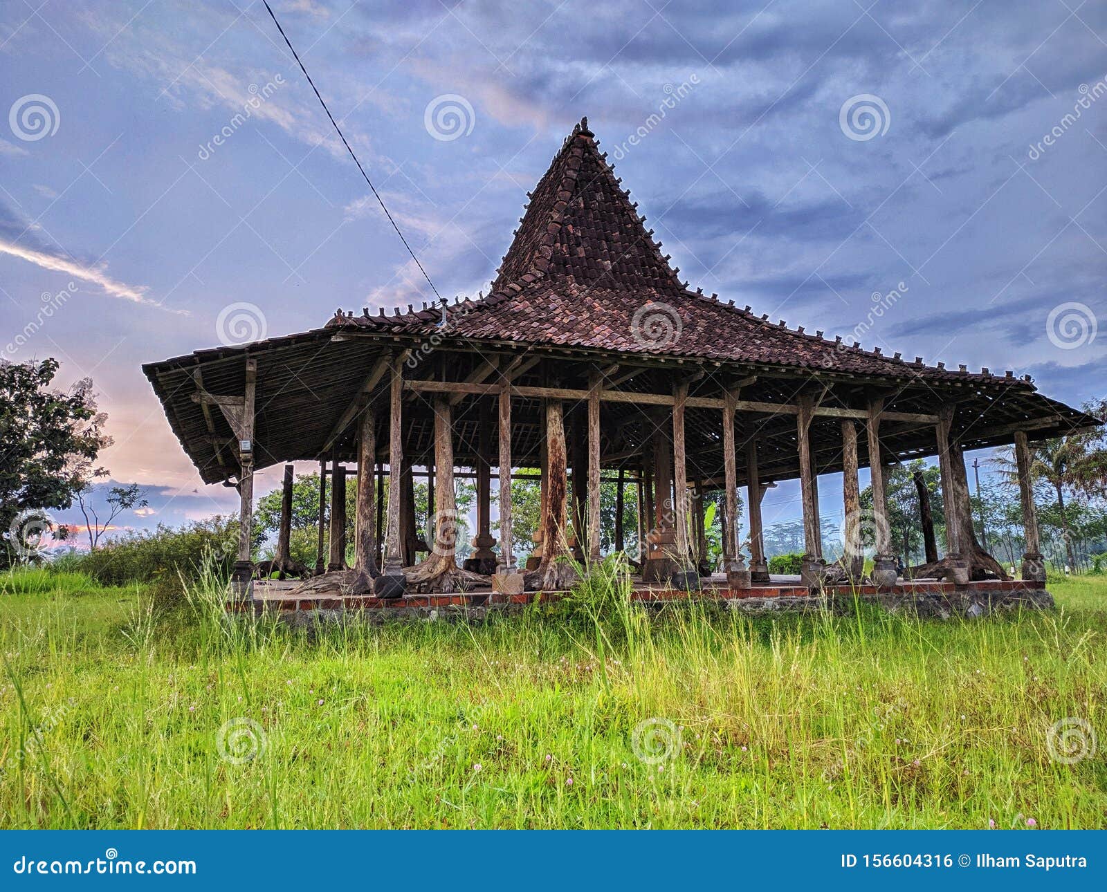 Java Pendopo Limasan Or Limas Pavilion. Traditional Javanese House ...