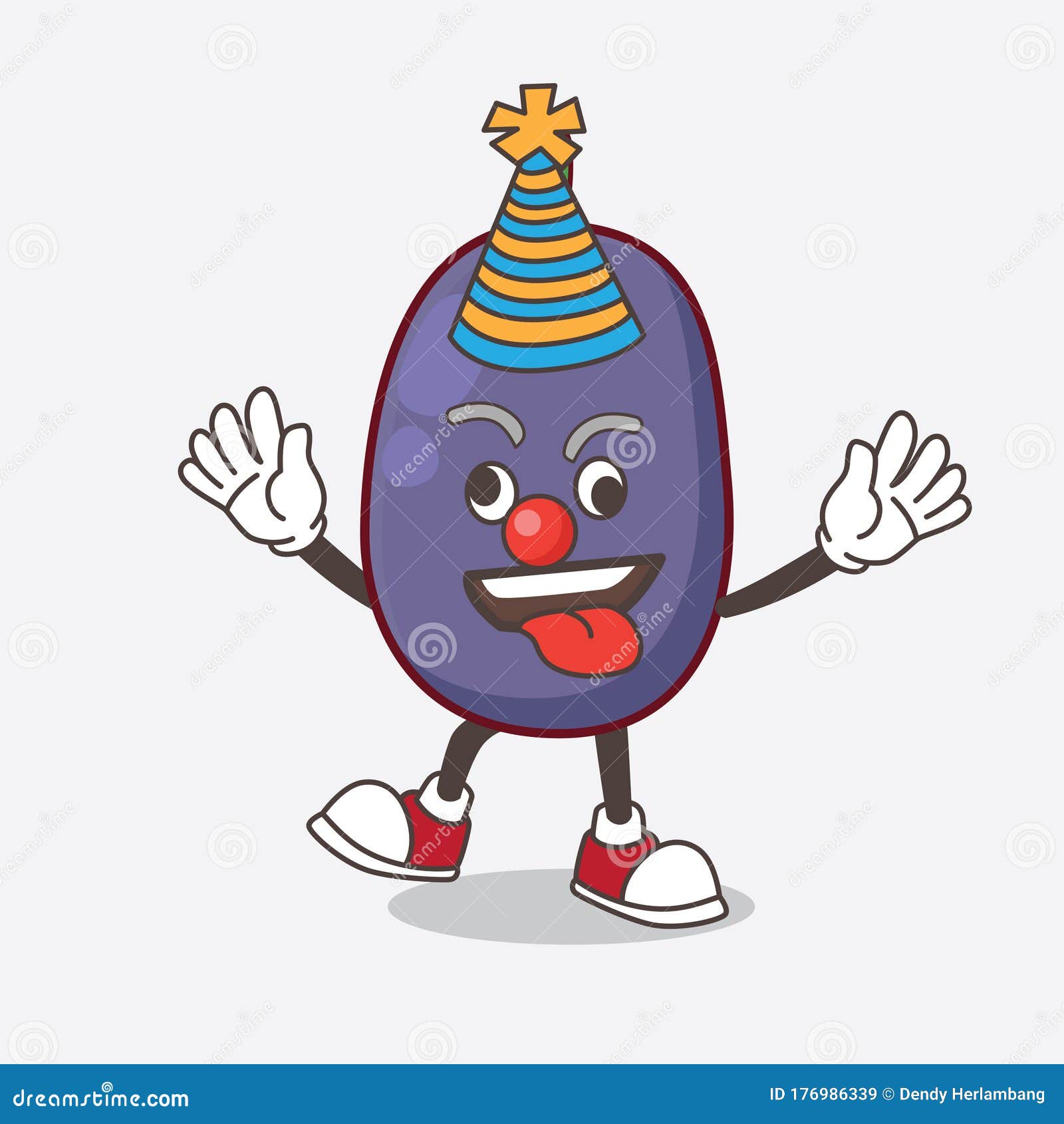 Java Plum Cartoon Mascot Character With Winking Eye | CartoonDealer.com ...