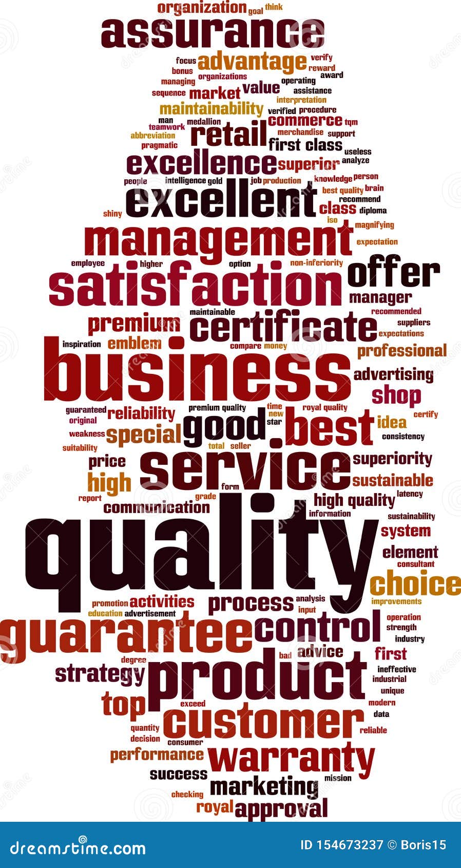 Quality word cloud concept stock vector. Illustration of cloud - 154673237