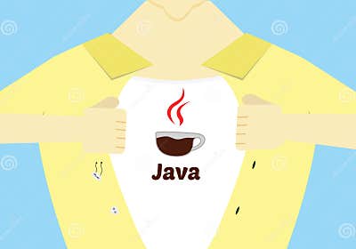 Java Programming Hero Flat Design. Advanced Java Programming Conceptual ...