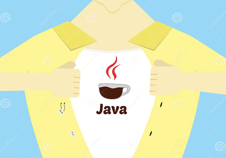 Java Programming Hero Flat Design. Advanced Java Programming Conceptual ...