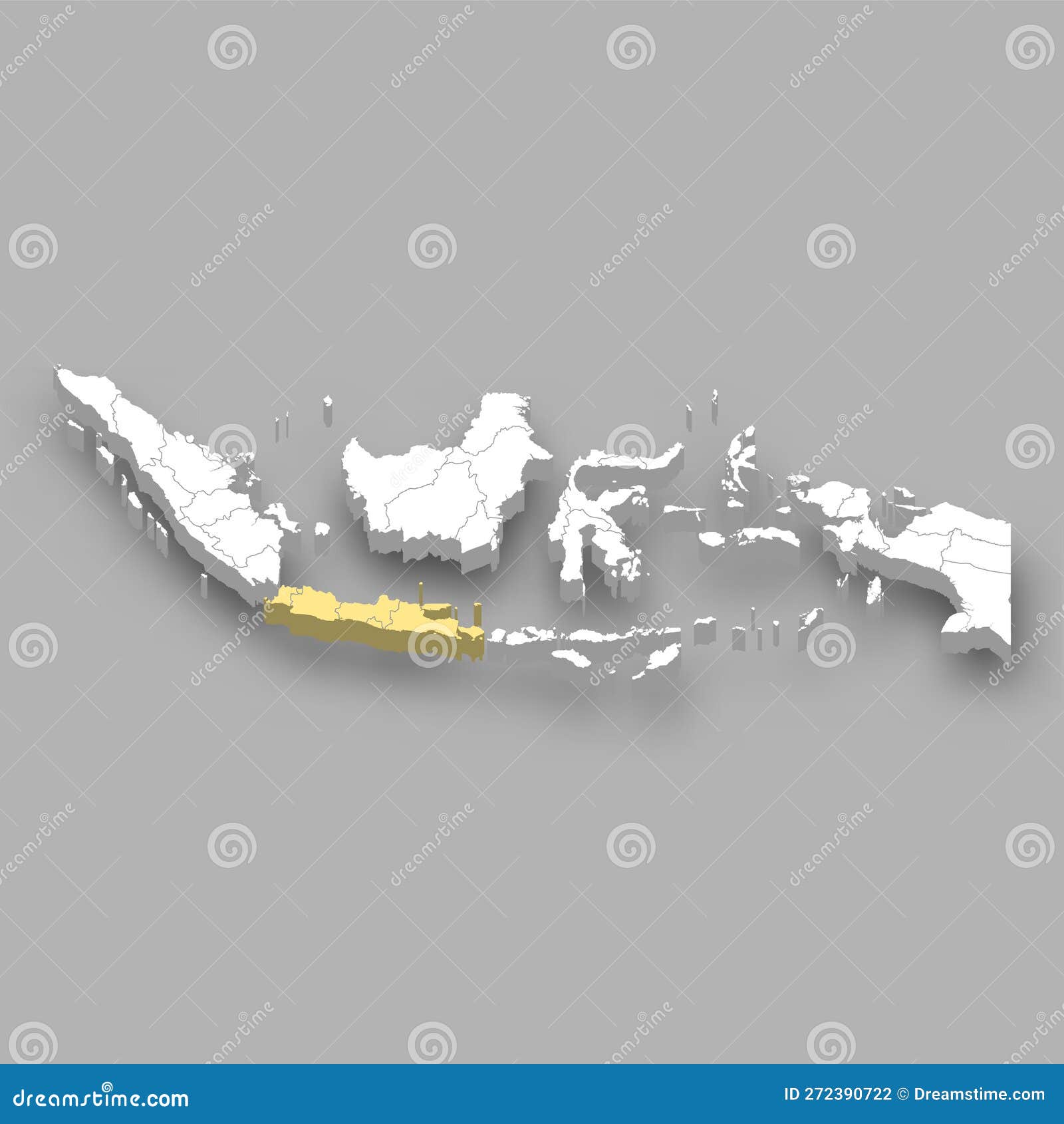 Java Region Location within Indonesia Map Stock Vector - Illustration ... Java Region Location within Indonesia Map Stock Vector - Illustration ...