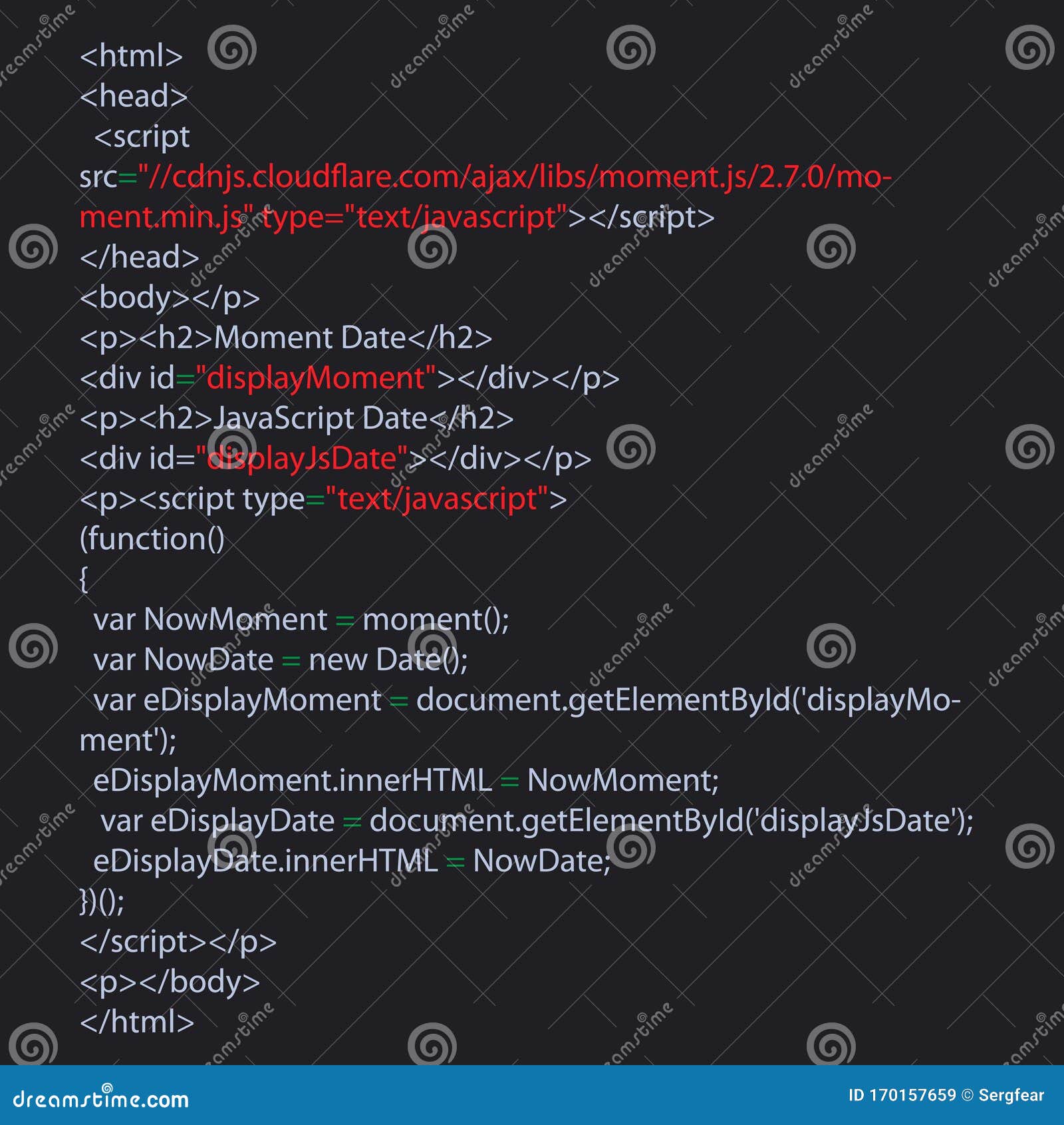 Java Script Code Text Computer Software Coding Vector Concept Stock