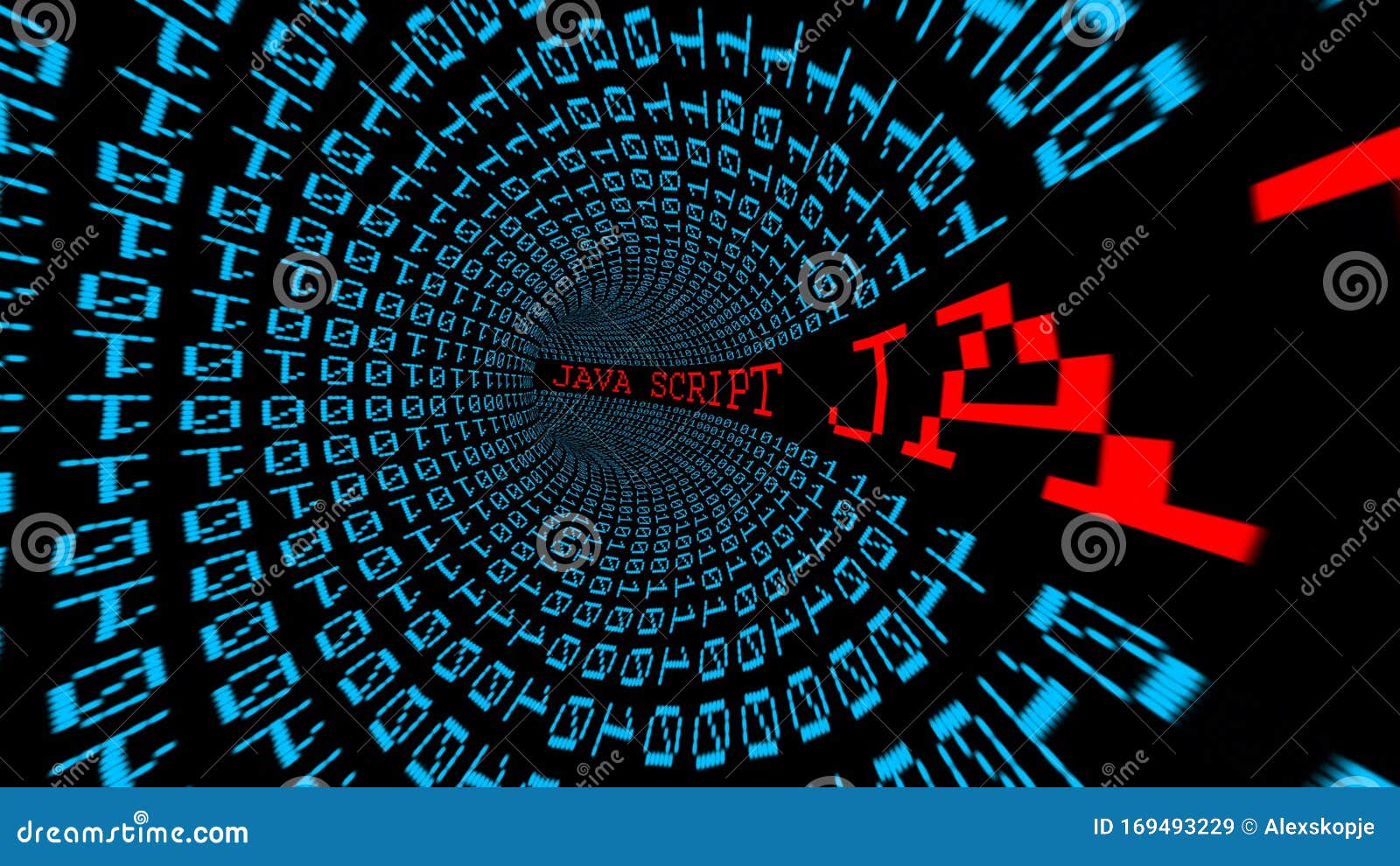Java script data tunnel stock illustration. Illustration of internet ...