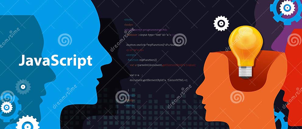 Java Script Programming Language Code Software Development Stock Vector ...