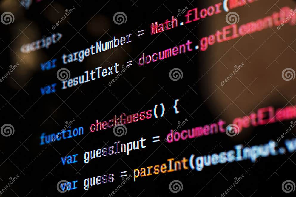 Java script source code stock photo. Image of background - 280704938