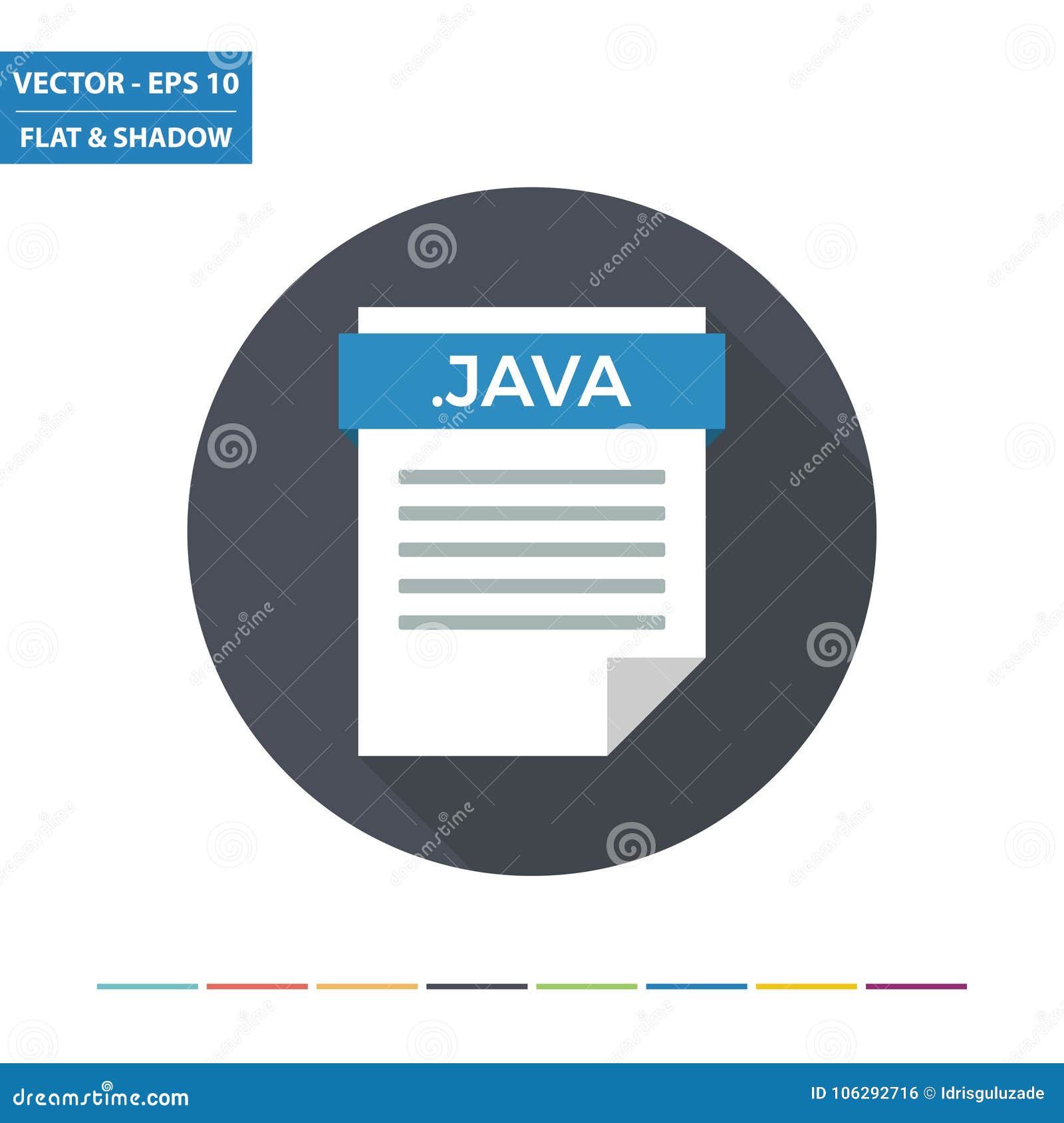 Java Source Code Document File Format Flat Icon Stock Vector Illustration Of File Format