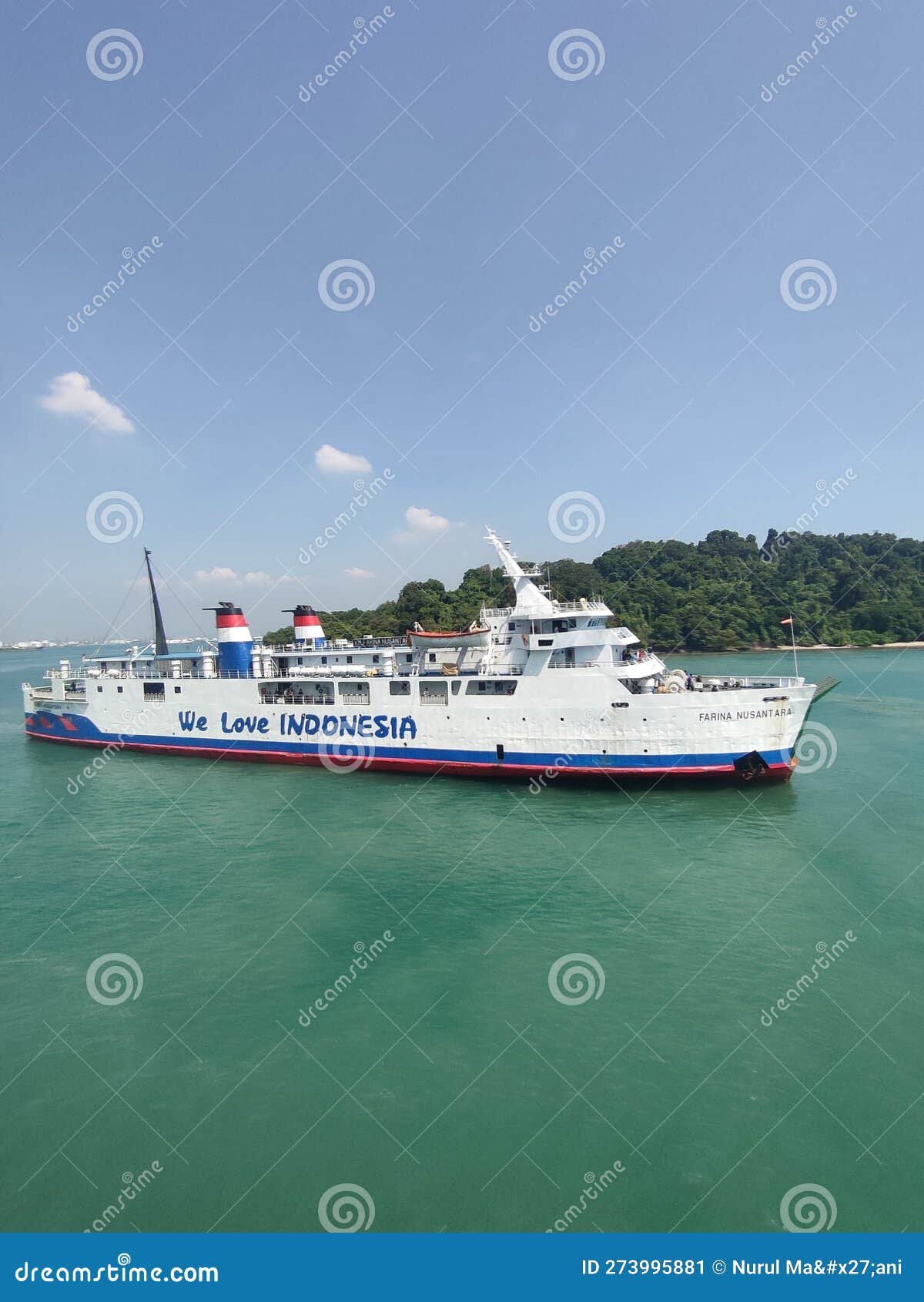 Java-Sumatra Crossing Ship in the Sunda Strait Stock Image - Image of ...