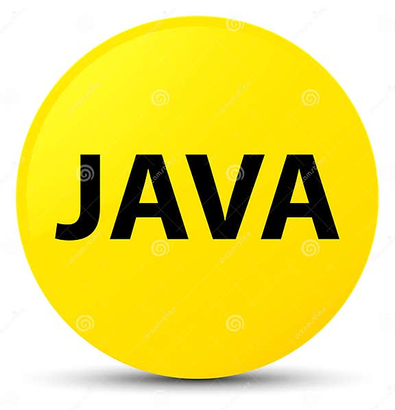 Java yellow round button stock illustration. Illustration of script ...