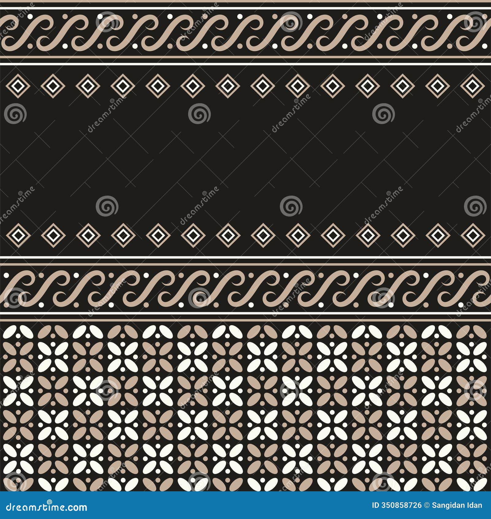 Javanese Batik Cloth Texture Vector Element Design Template Stock ...