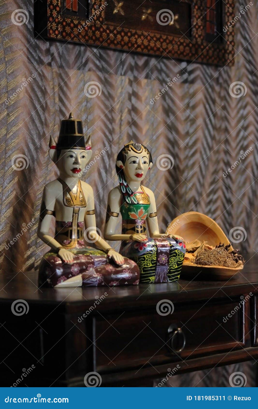 Javanese brides statue stock image. Image of cultural - 181985311