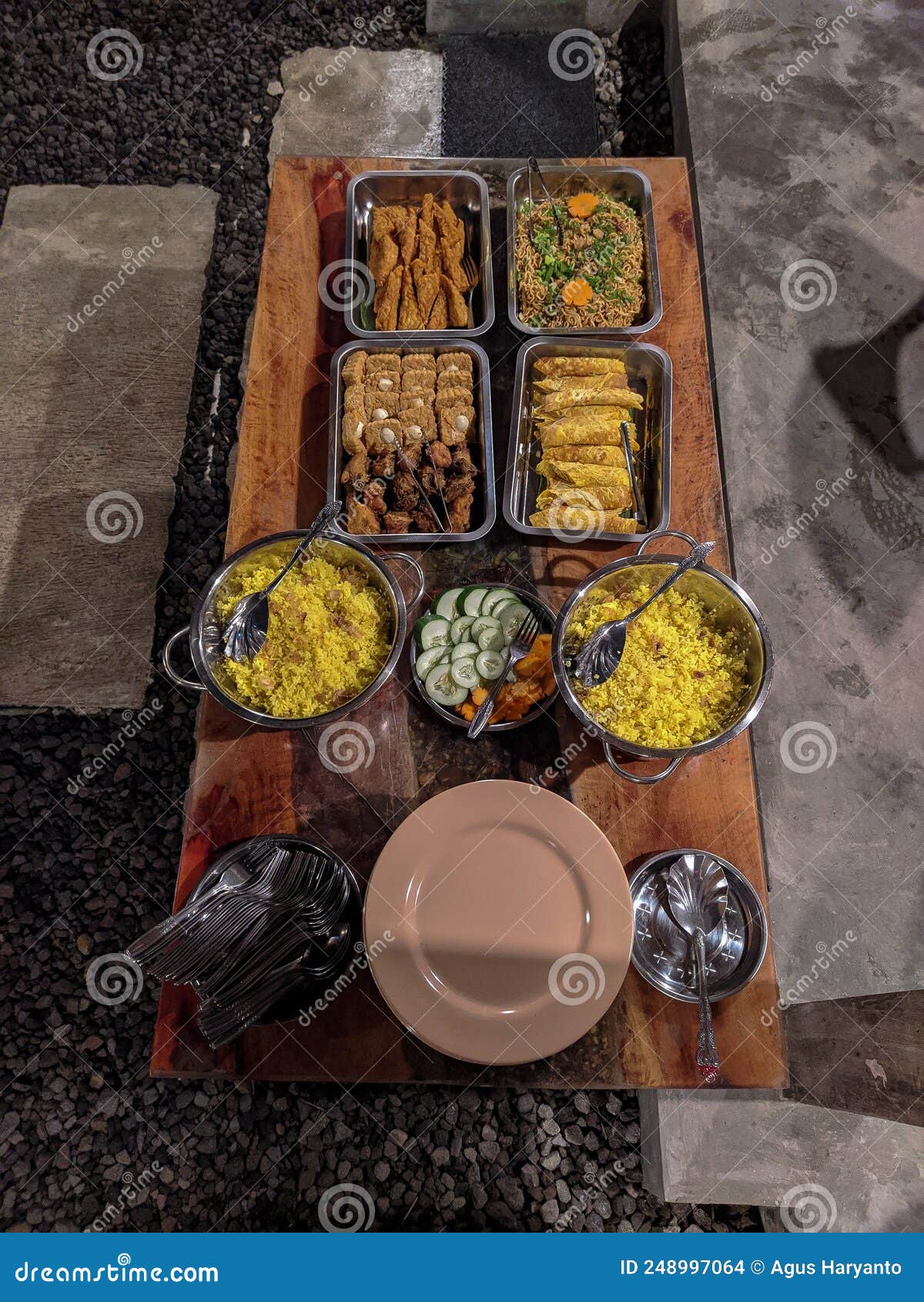 Javanese buffet stock photo. Image of carving, drink - 248997064