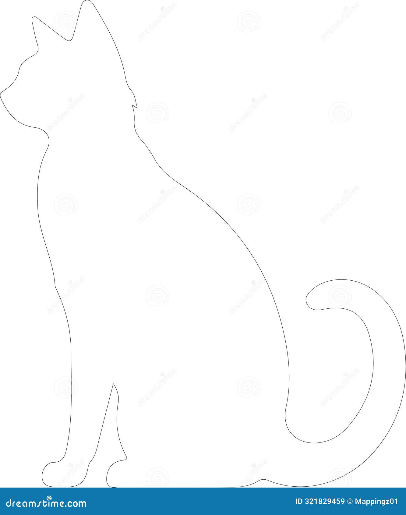 Javanese Cat Outline Outline Silhouette Generative Ai Vector ...