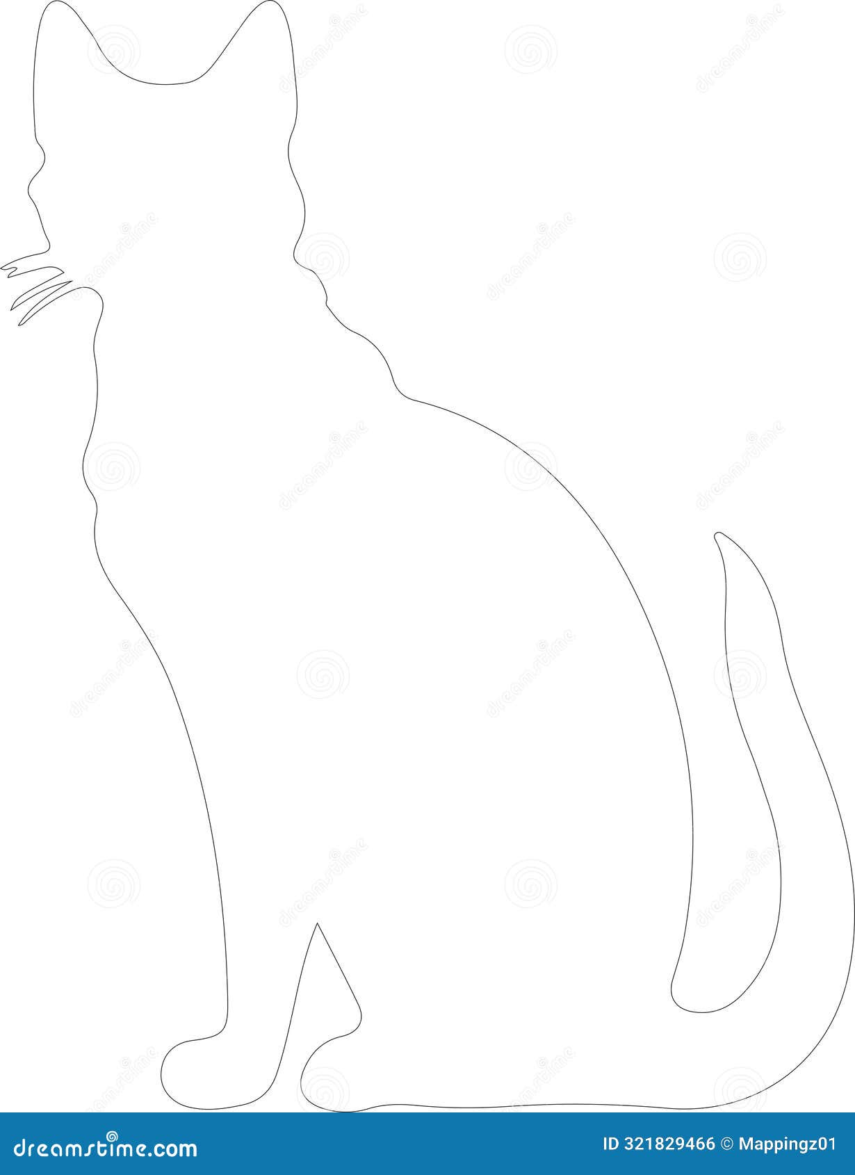 Javanese Cat Outline Outline Silhouette Generative Ai Vector ...