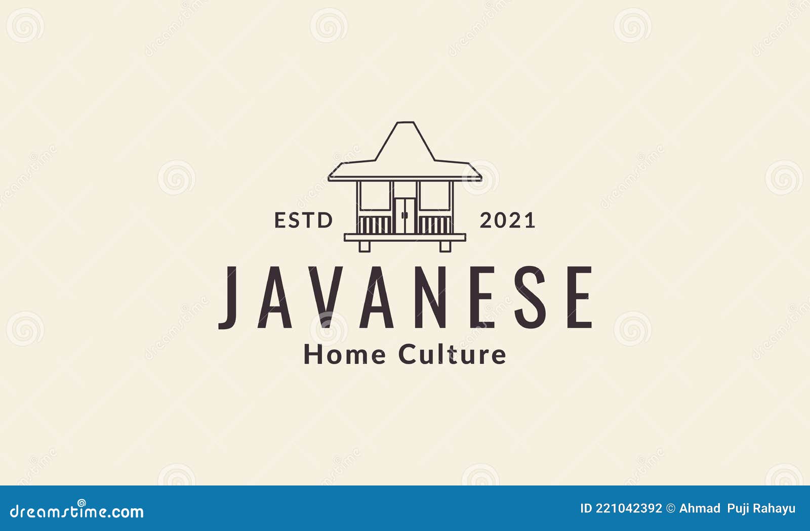 Javanese Culture Home Logo Vector Icon Illustration Design Stock Vector ...