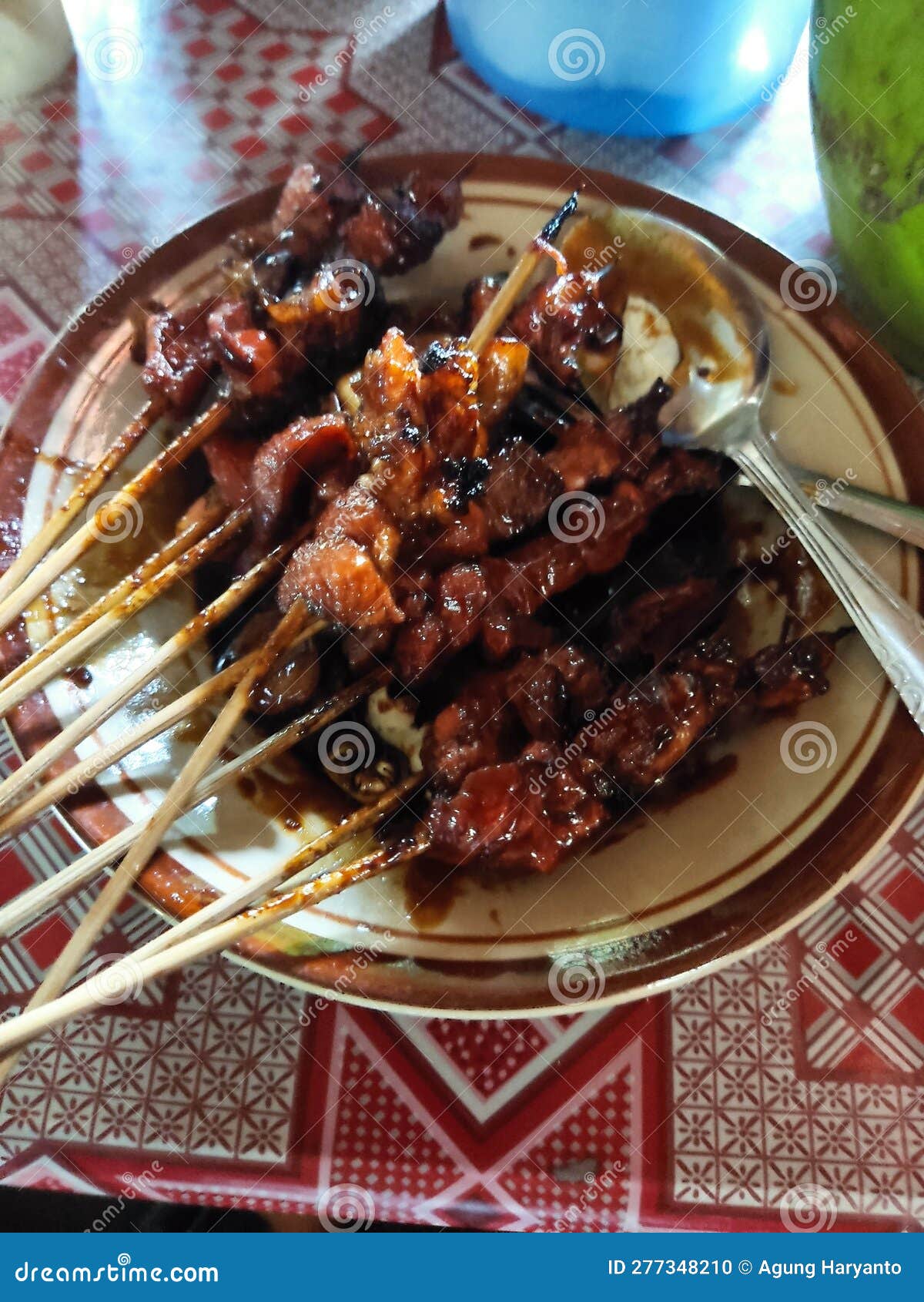 Javanese Goat Satay with Soy Sauce Culinary Food Stock Photo - Image of ...