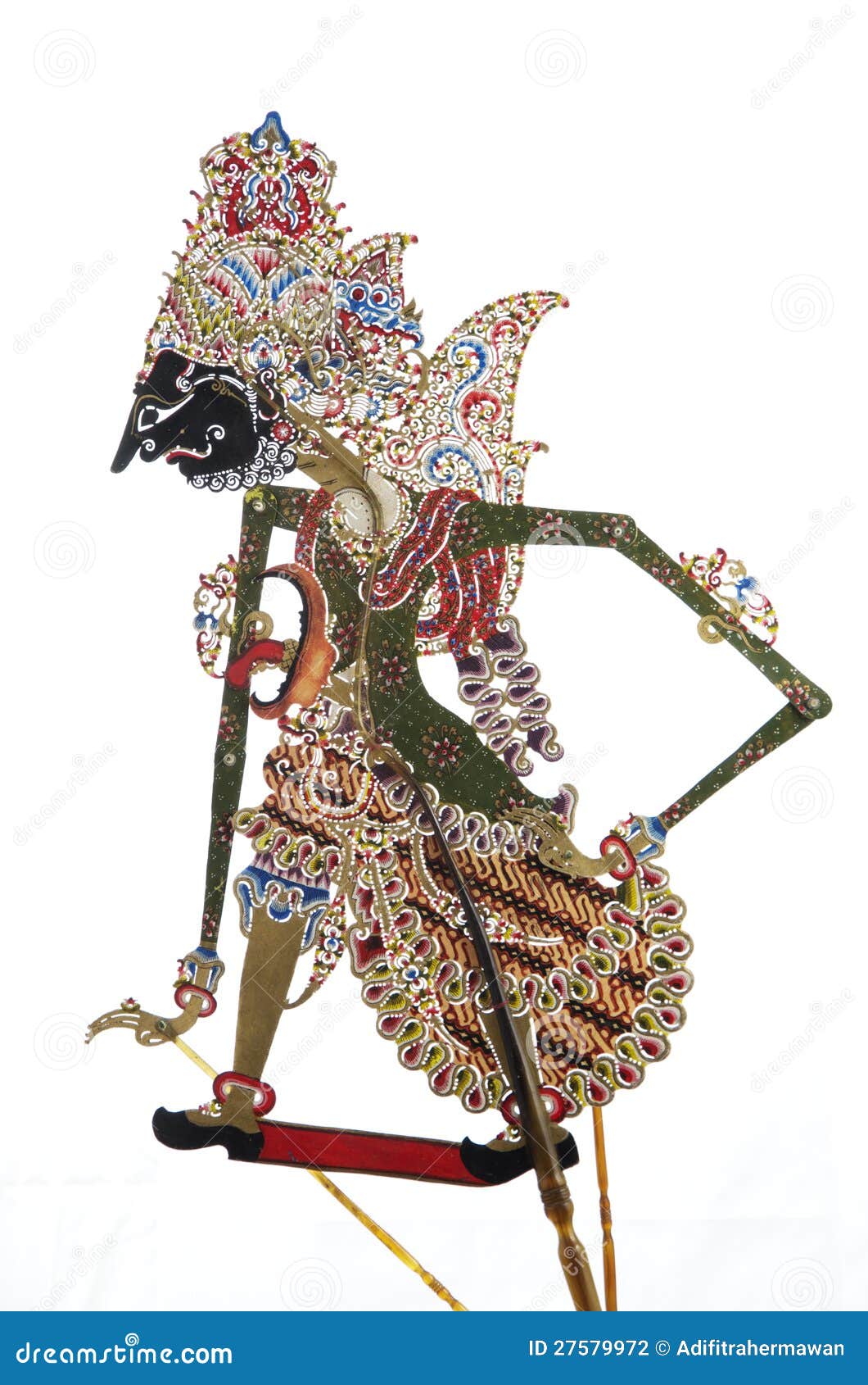 Javanese Shadow Puppet, Batara Indra Stock Photo - Image of gods ...