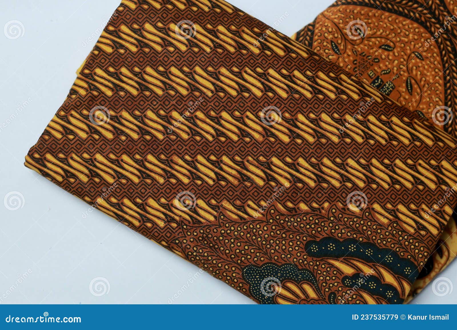 Javanese Traditional Batik Cloth with a White Background, Stock Image ...