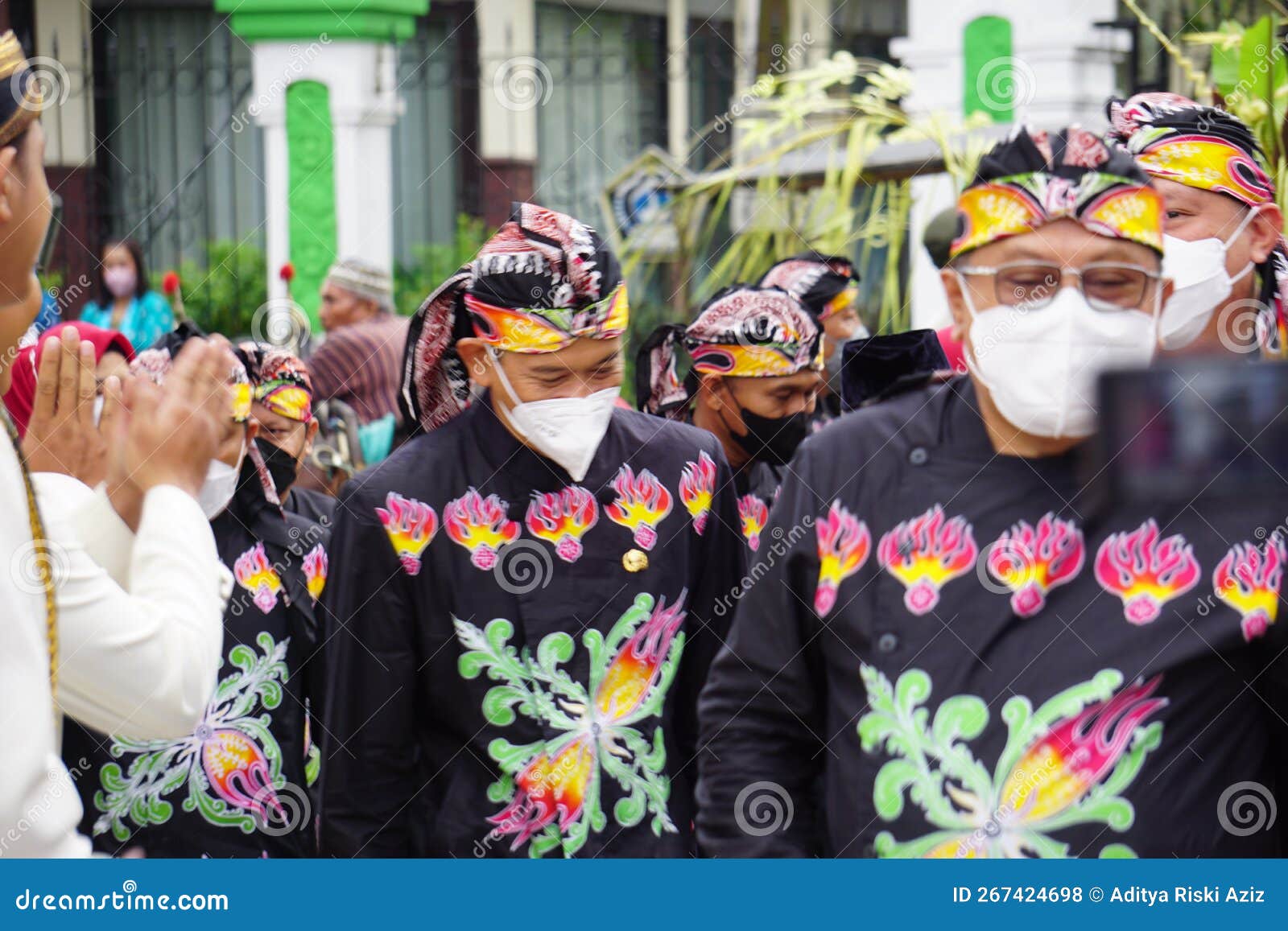 Javanese with Traditional Cloth on Celebration Grebeg Pancasila ...
