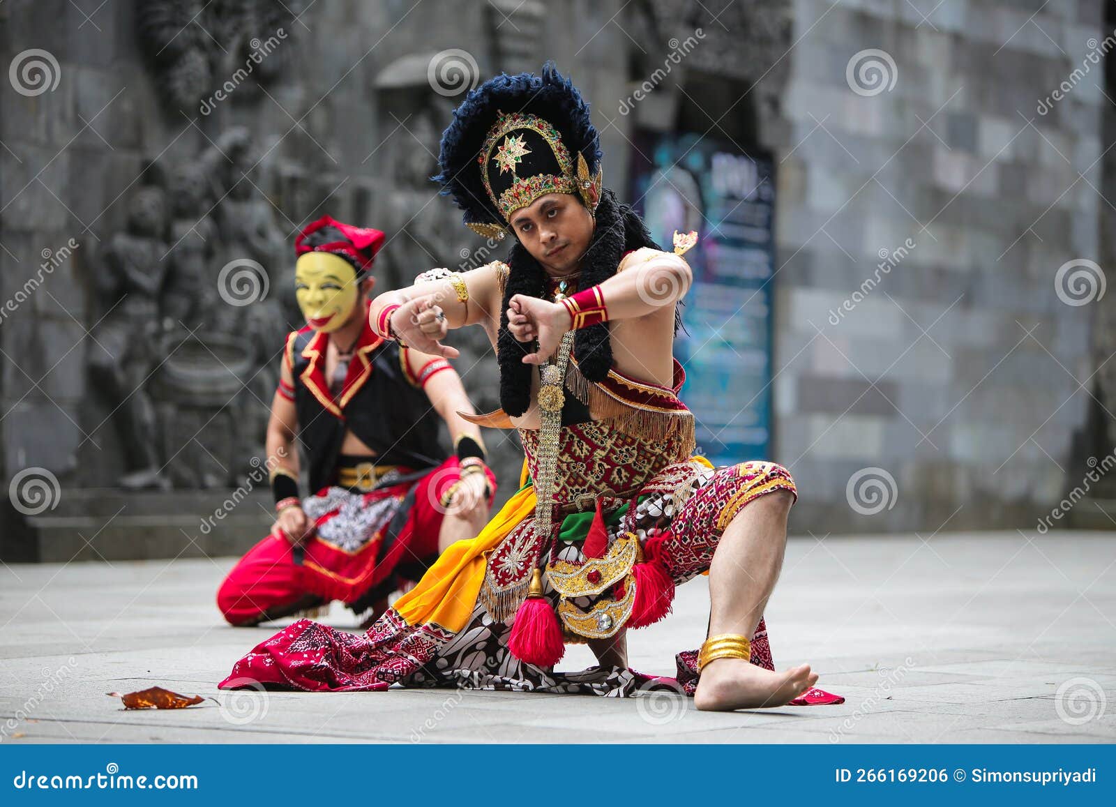 Javanese Traditional Mask Dancers Practicing in Yogyakarta, 15 July ...