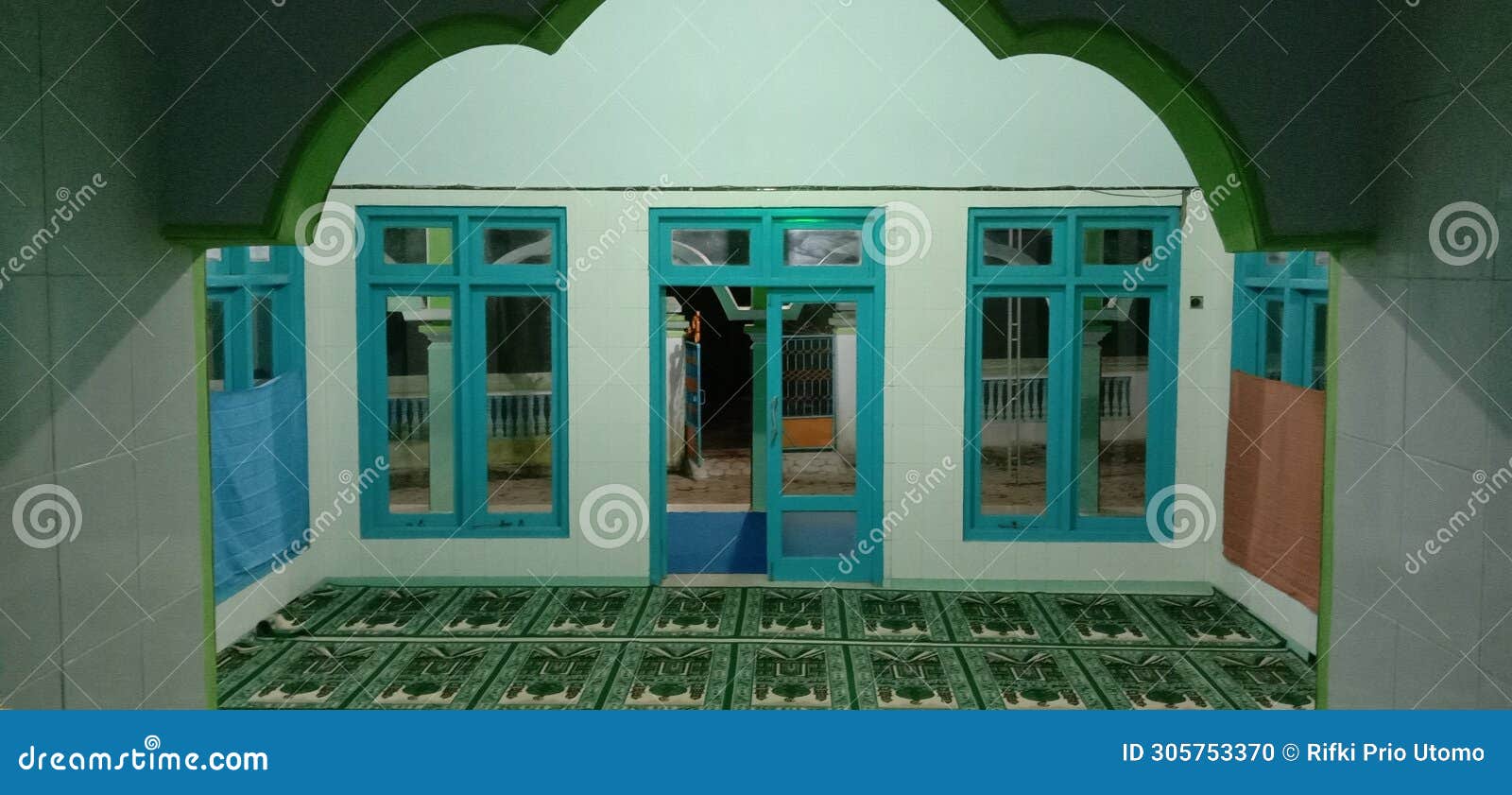 Javanese Traditional Mosque, Interior Architectural Model Stock Photo ...