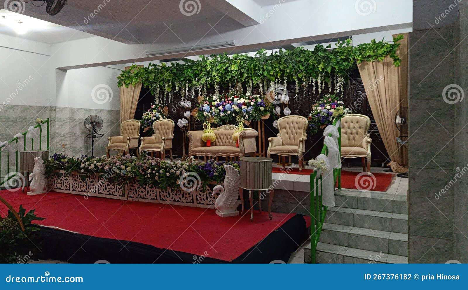Javanese Traditional Wedding Decoration Stock Photo - Image of garden ...