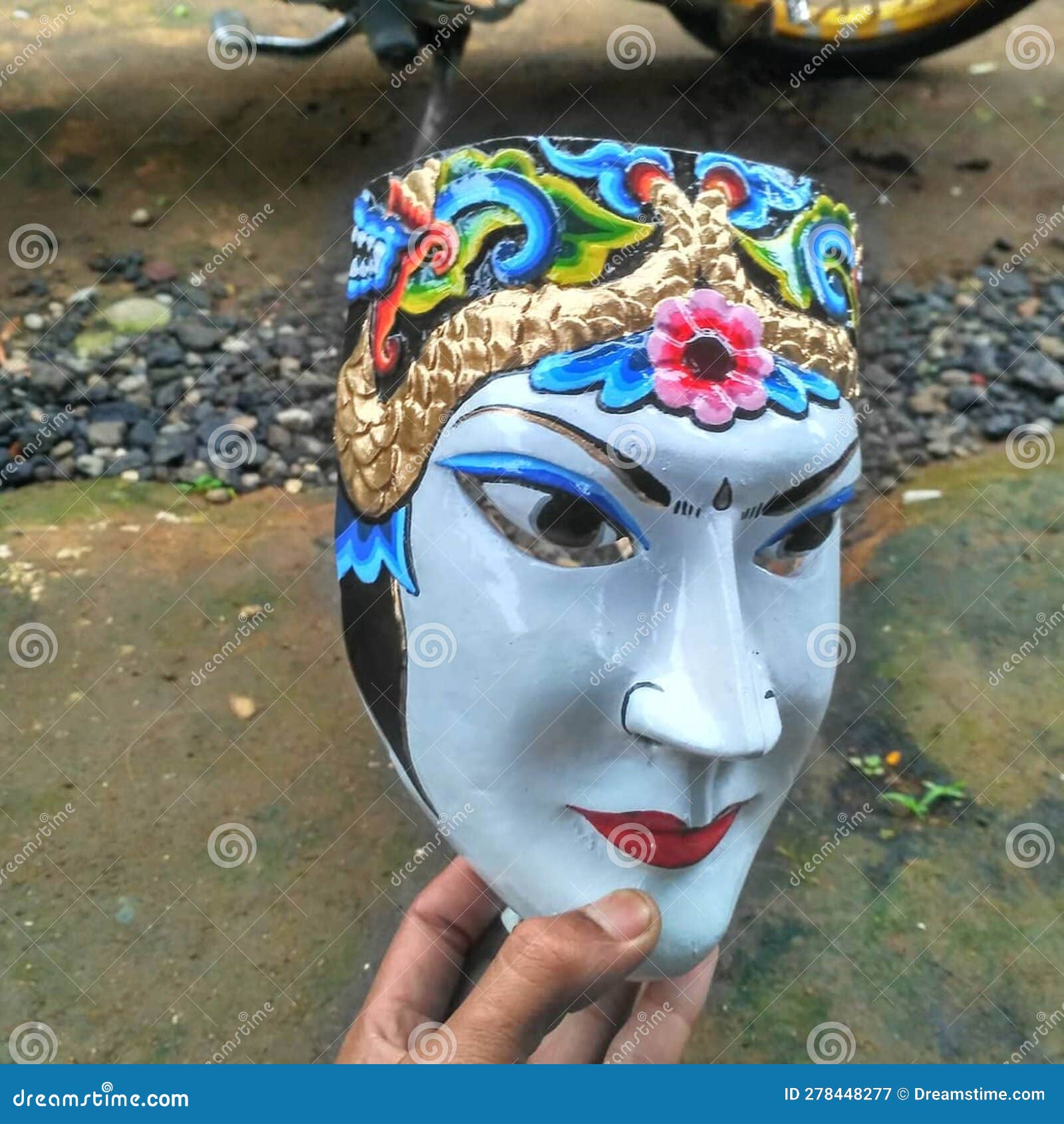 Javanese Traditional Wood Masks Stock Image - Image of lenggerwonosobo ...