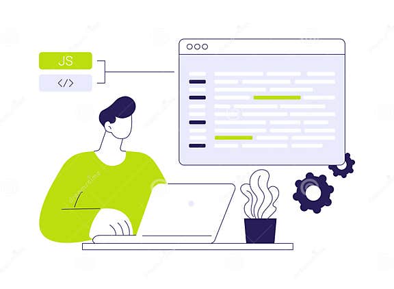 Javascript Abstract Concept Vector Illustration. Stock Illustration ...