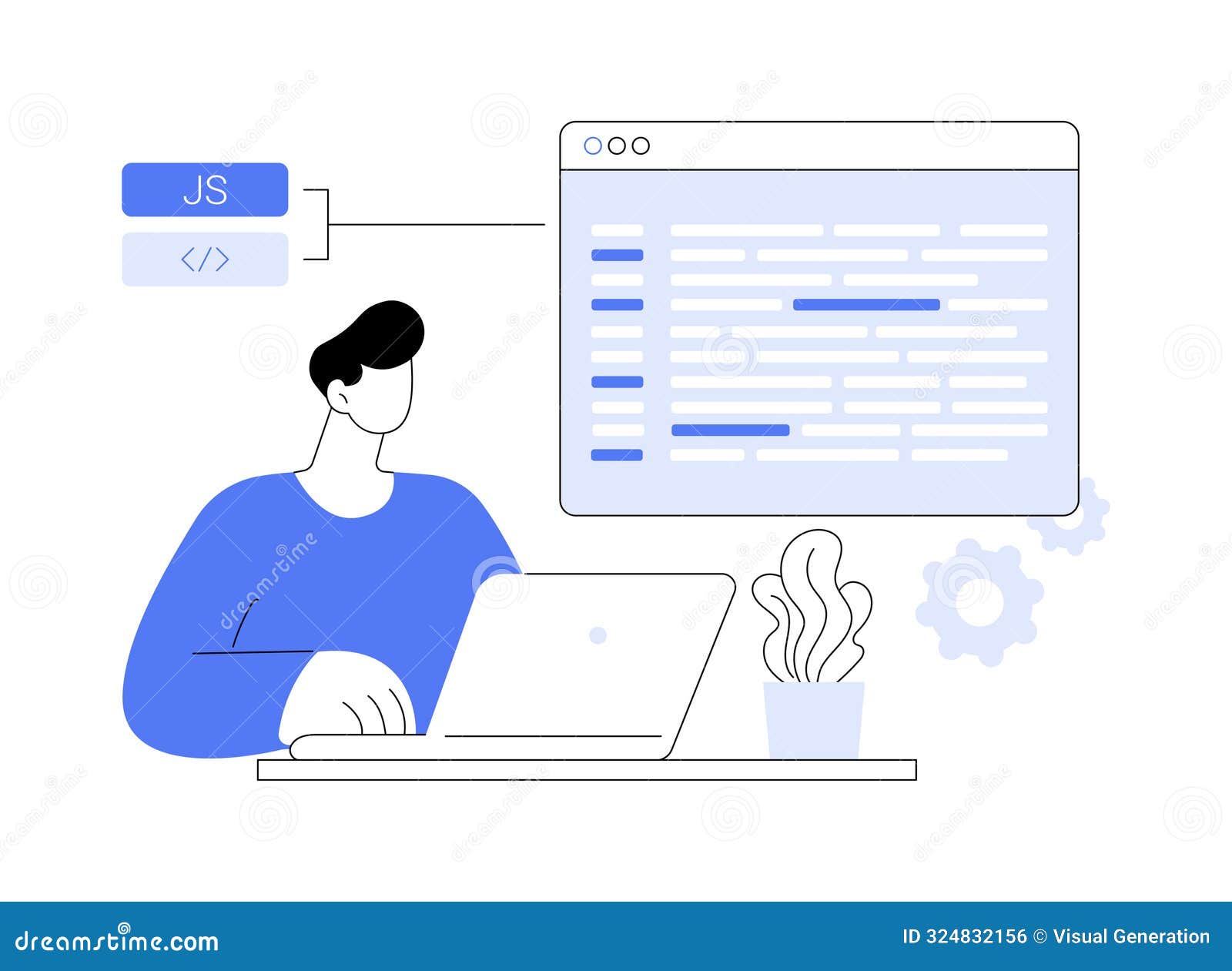 Javascript Abstract Concept Vector Illustration Stock Illustration