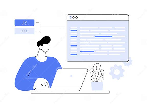 Javascript Abstract Concept Vector Illustration. Stock Illustration ...