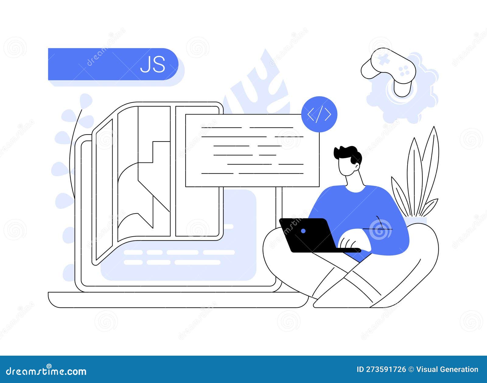 Javascript Abstract Concept Vector Illustration Stock Vector Illustration Of Process Mobile