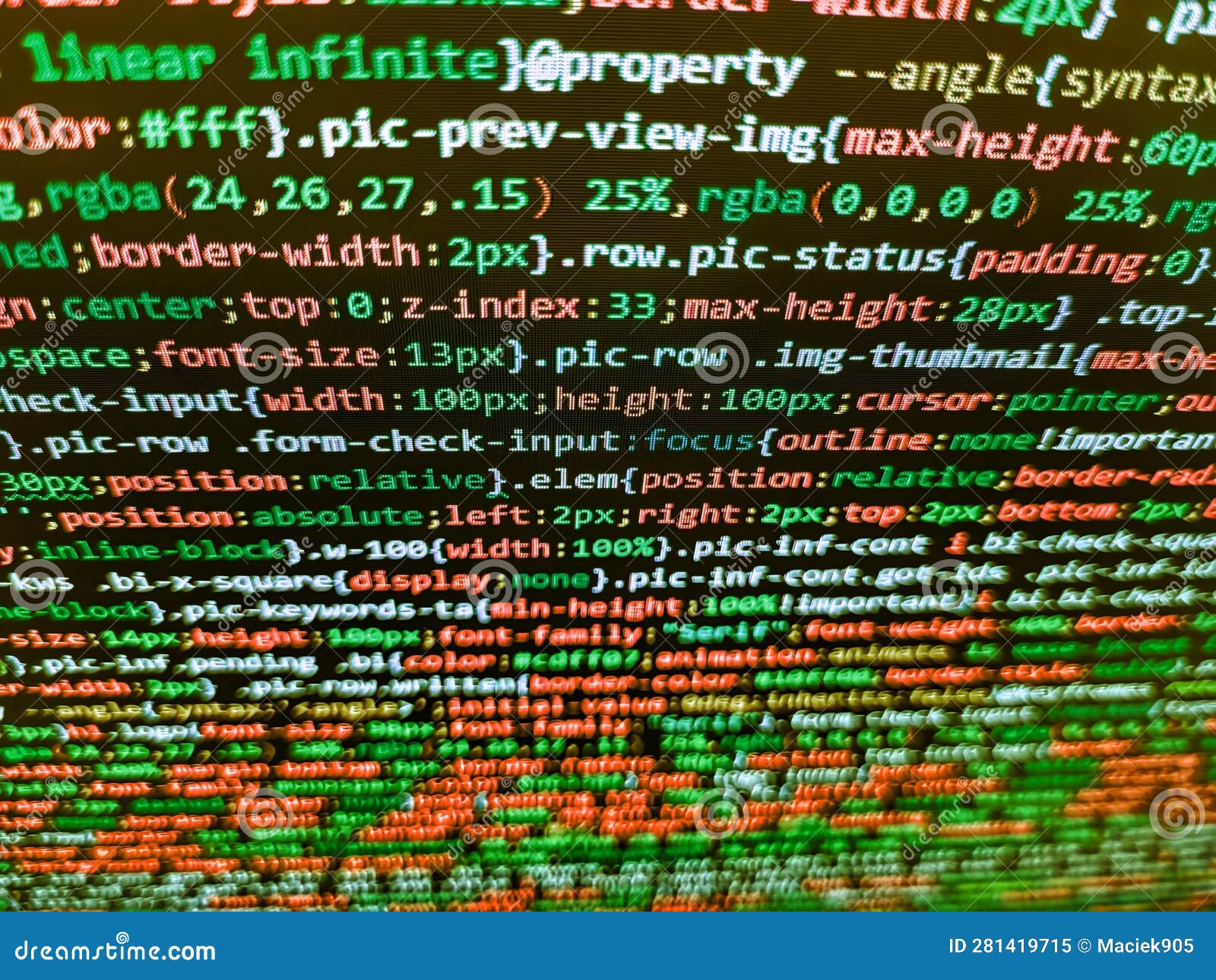 Javascript Code In Bracket Software Blue Color Javascript Functions Variables Objects Stock