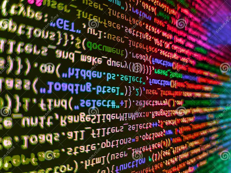 Javascript Code in Bracket Software. Code of Javascript Language on ...